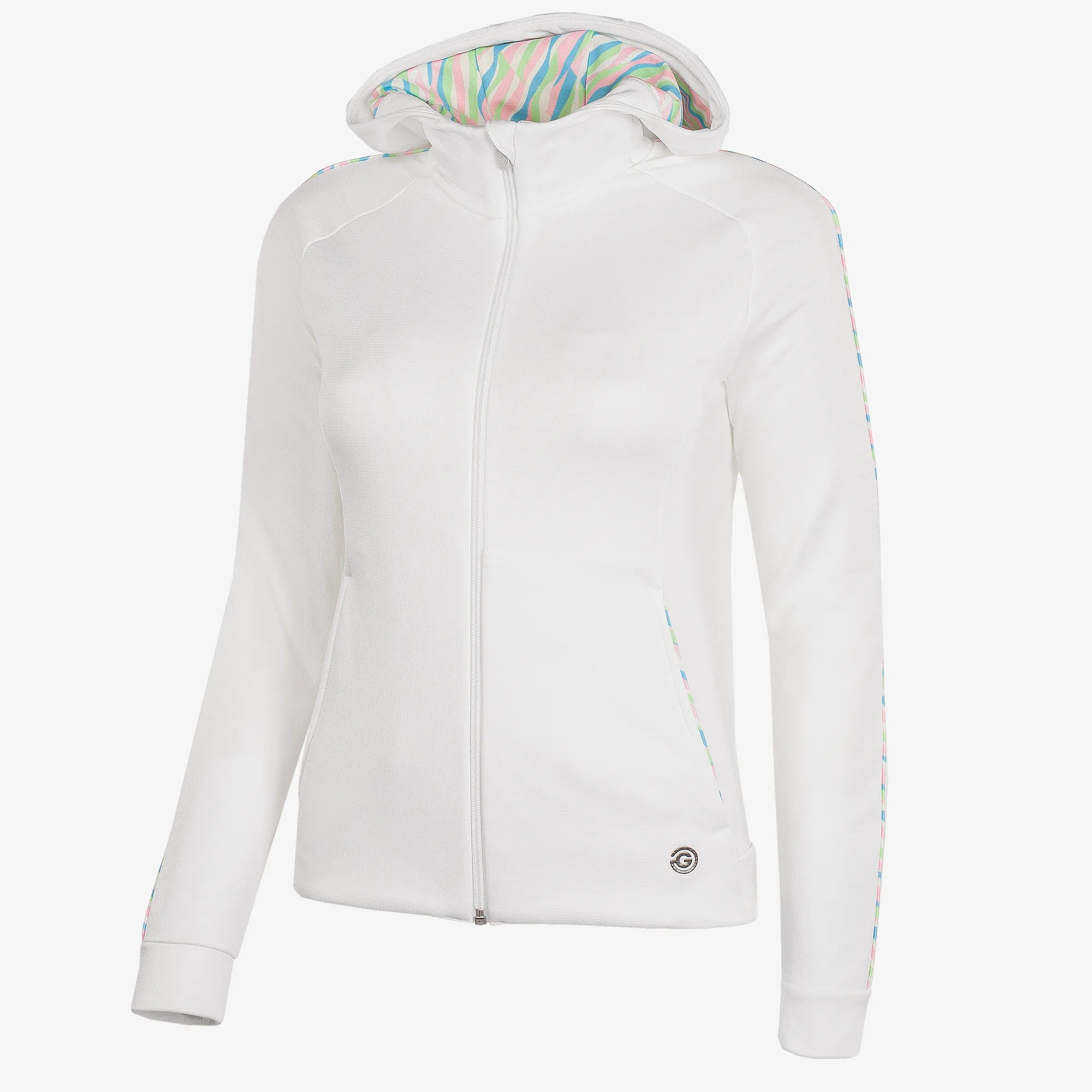 Debra Insulating golf sweatshirt White/Multicolor – Galvin Green